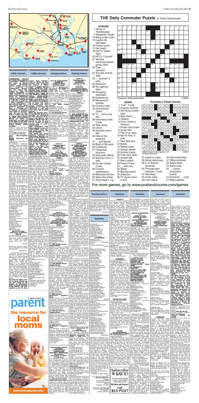 Page B7 | E‑Paper – The Post and Courier | Full Digital SC’s Top Newspaper