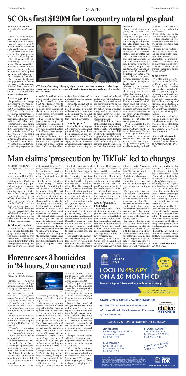 Page A8 | E‑Paper – The Post and Courier | Full Digital SC’s Top Newspaper