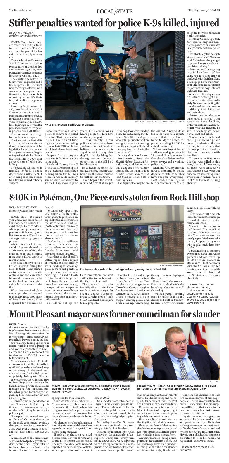 Page A9 | E‑Paper – The Post and Courier | Full Digital SC’s Top Newspaper