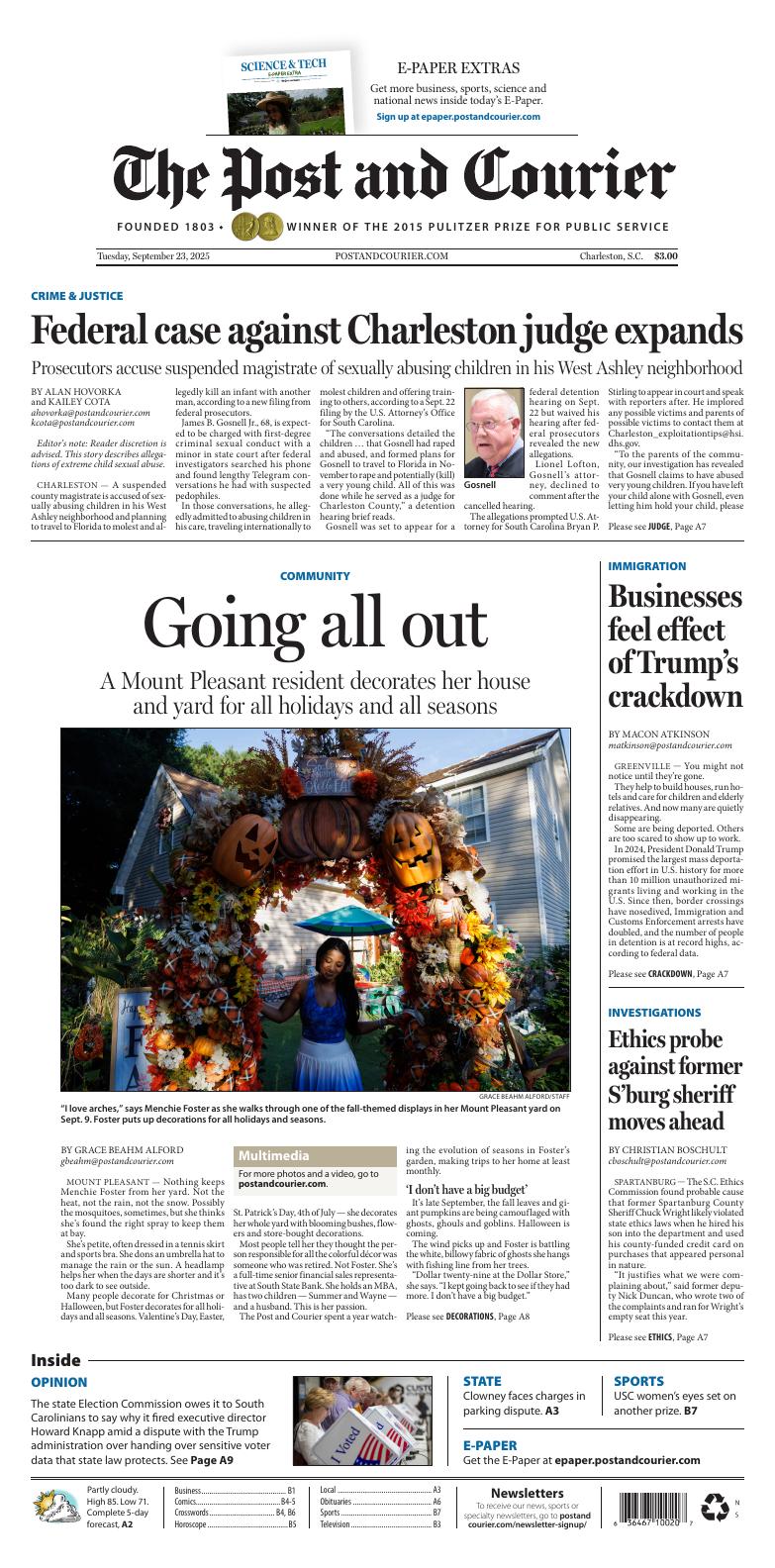 Page A1 | E‑Paper – The Post and Courier | Full Digital SC’s Top Newspaper