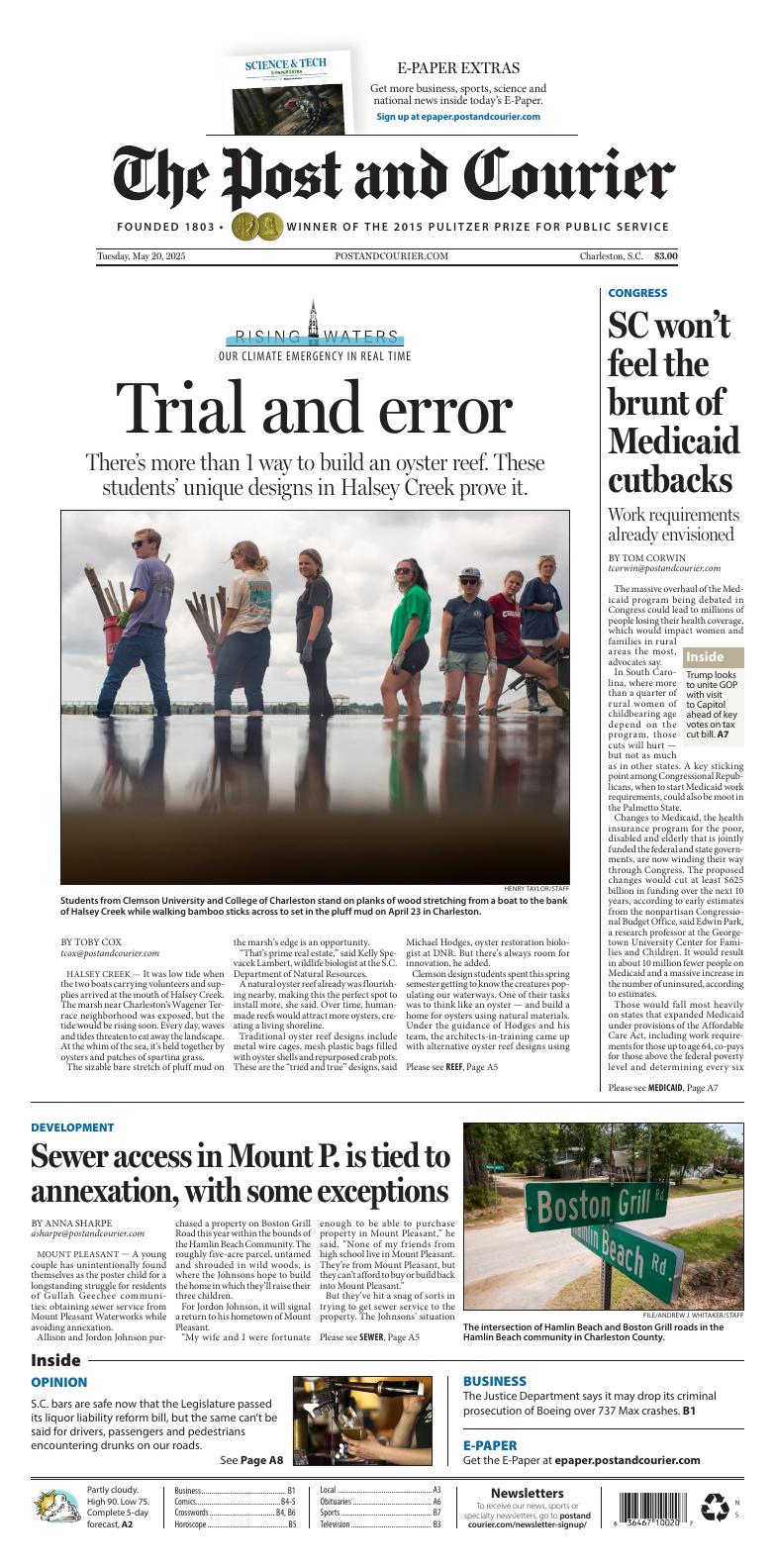 Page A1 | E‑Paper – The Post and Courier | Full Digital SC’s Top Newspaper