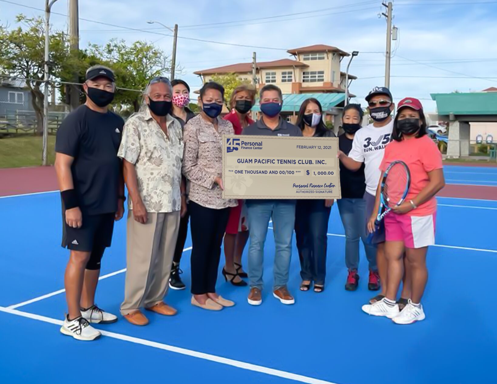 Personal Finance Center donates to Guam Pacific Tennis Club | Local ...