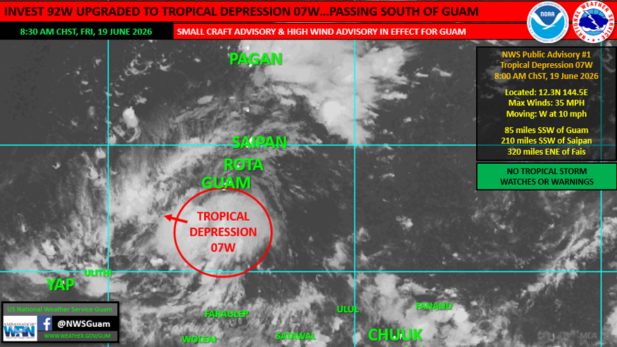 Tropical Depression 07W brings Guam its roughest night in months ...