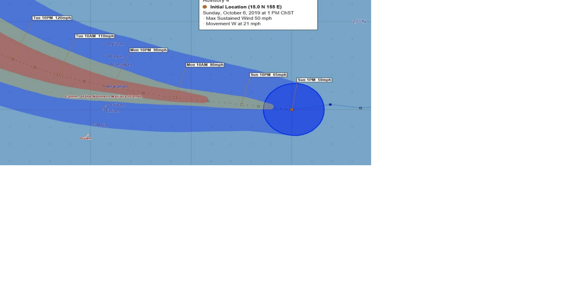 Guam in Tropical Storm Watch as Hagibis' track shifts | Local News ...