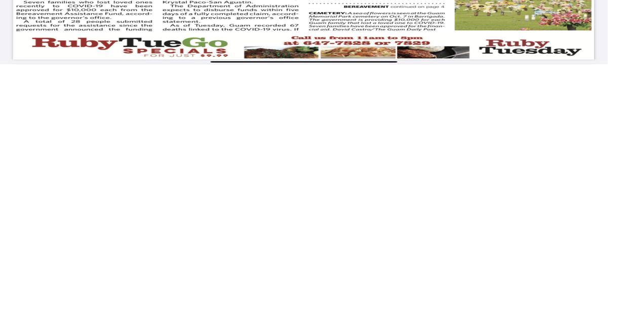 Guam Daily Post Wednesday, October 21, 2020 | | postguam.com