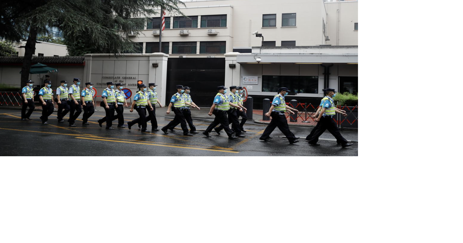 Tight security outside US Chengdu consulate after China orders closure ...