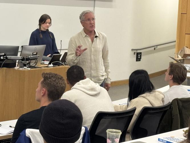 Professor Pete Carroll finds captive USC audience for his 'Win Forever ...
