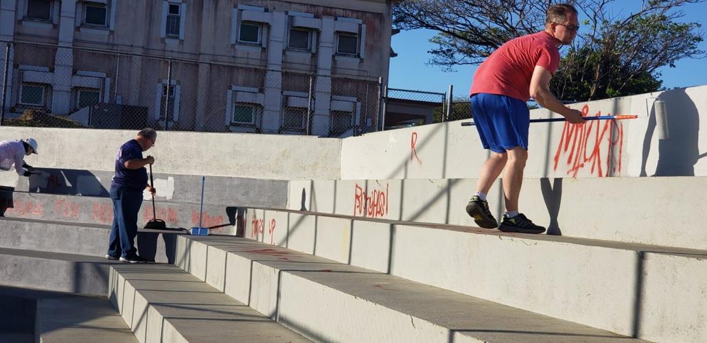 Rotarians clean up Tamuning field | Local News | postguam.com