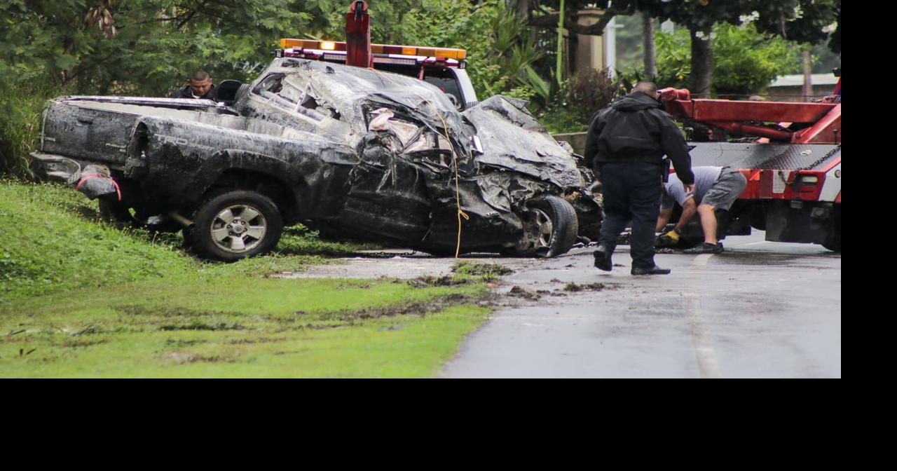 Pickup crashes on slippery Route 4 | Guam News | postguam.com
