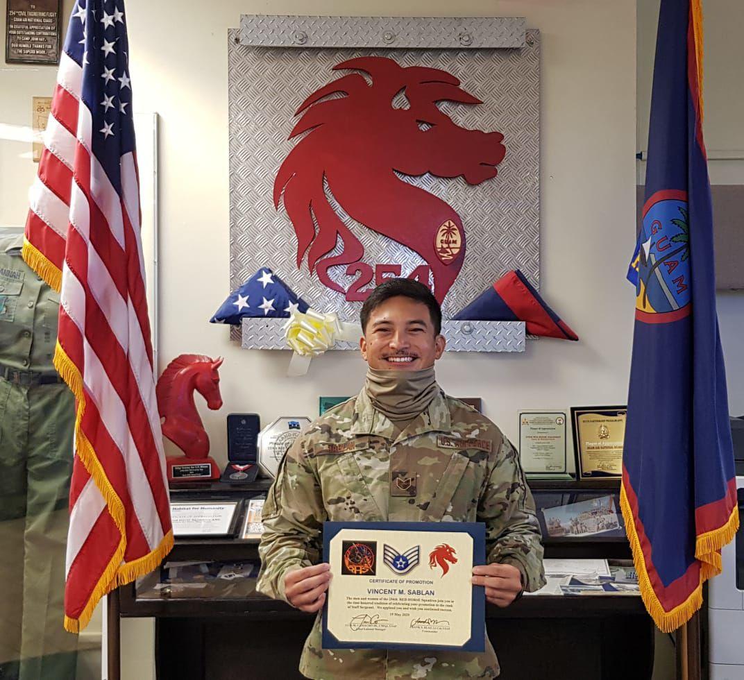 RED HORSE Squadron's Sablan earns promotion to staff sergeant | Guam ...
