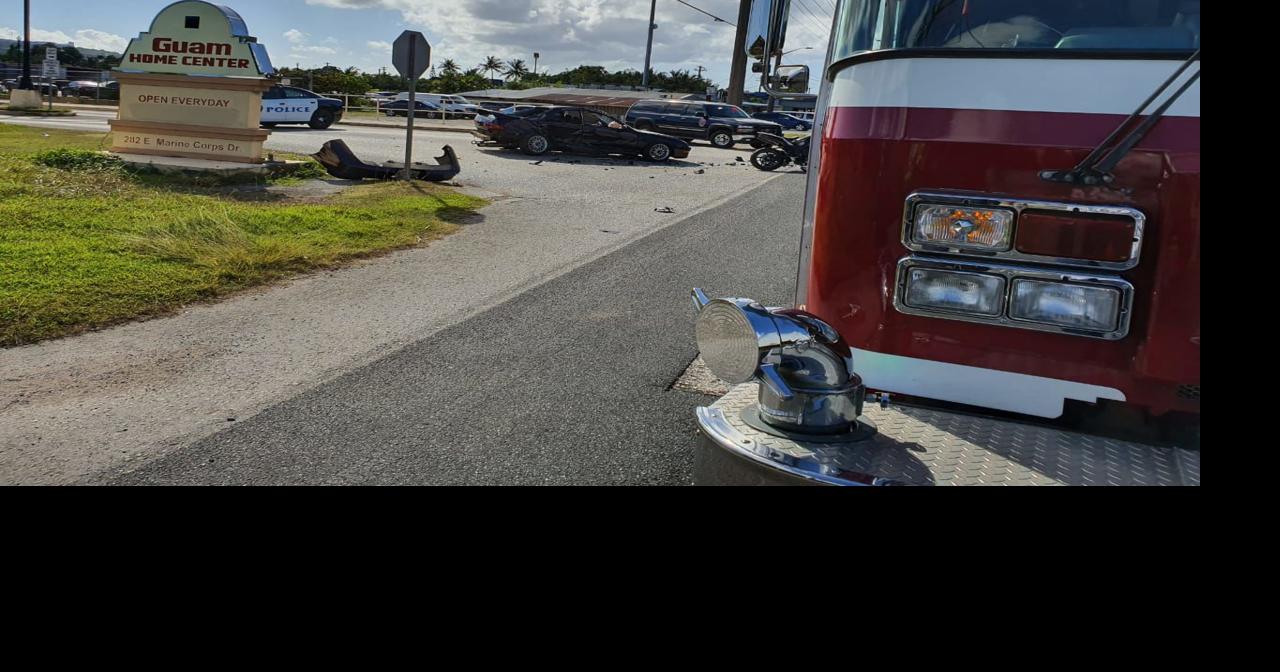 Car, motorcycle crash in Dededo; one person taken to hospital | Local ...