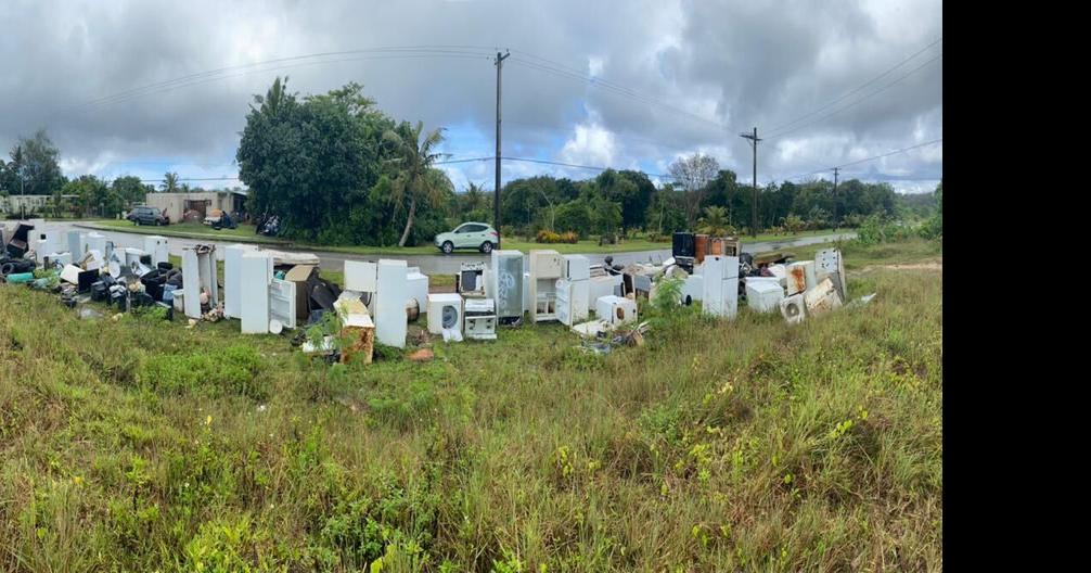 Discarded waste blights stretch of Wusstig Road in Dededo | Guam News ...