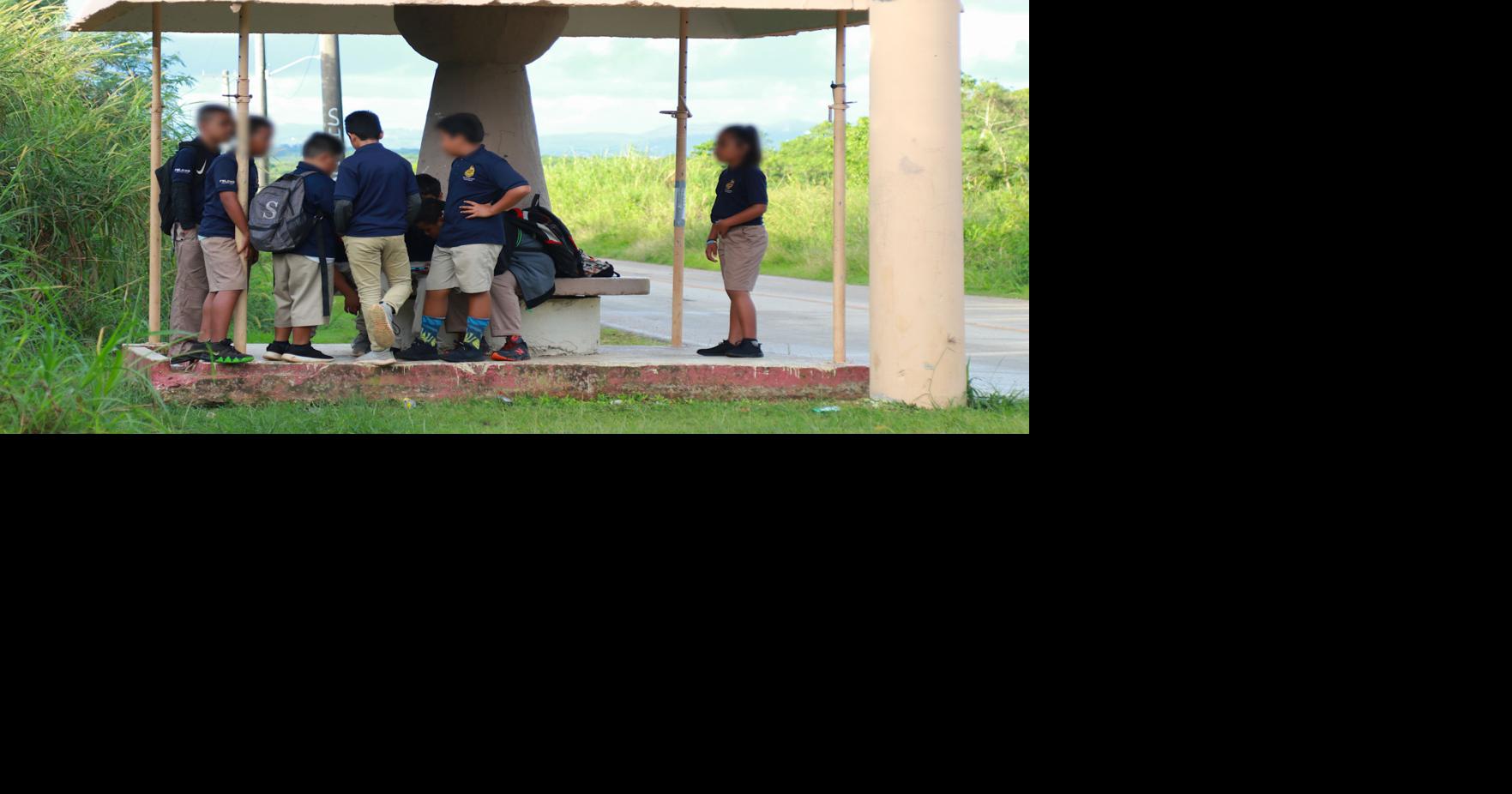 Public Works fences off broken bus stop | Local News | postguam.com
