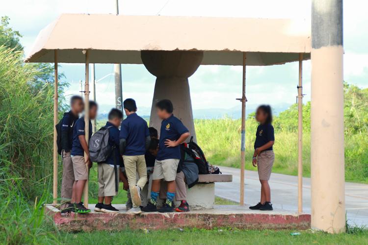Public Works fences off broken bus stop | Local News | postguam.com