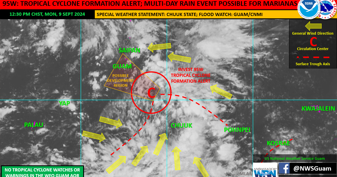 Invest 95W likely to pass Tuesday as tropical depression | Local News ...
