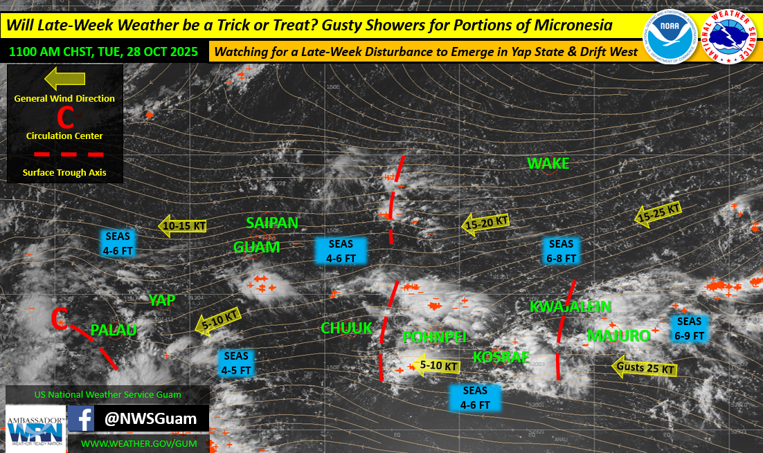 NWS tracking disturbances south of Guam, Halloween looking favorable ...