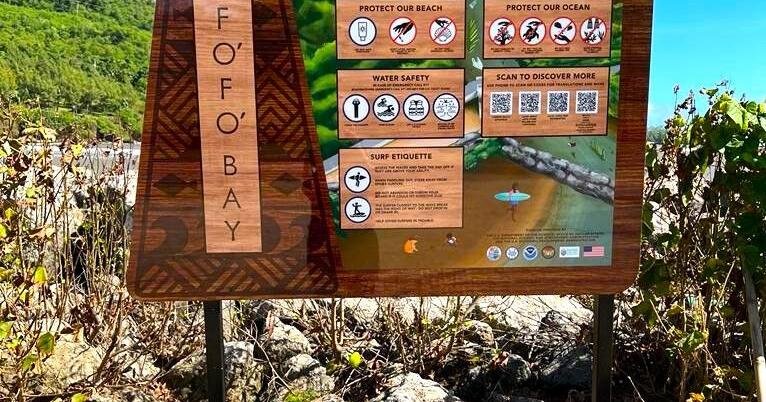 New Talo’fo’fo’ Bay sign displayed for resident, tourist safety | Local ...