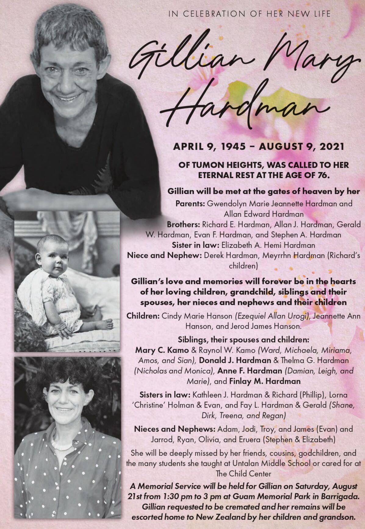 Gillian Mary Hardman | | postguam.com