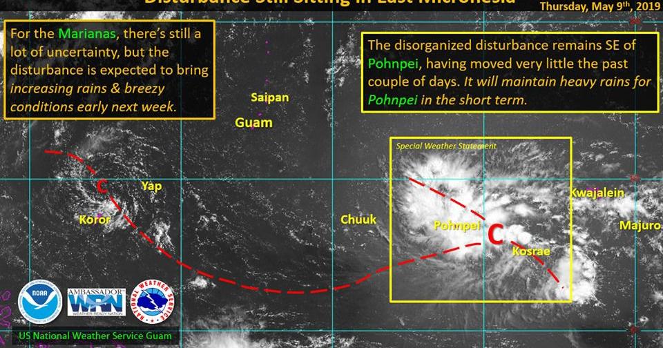 Weak tropical disturbance on track for the Marianas | Local News ...