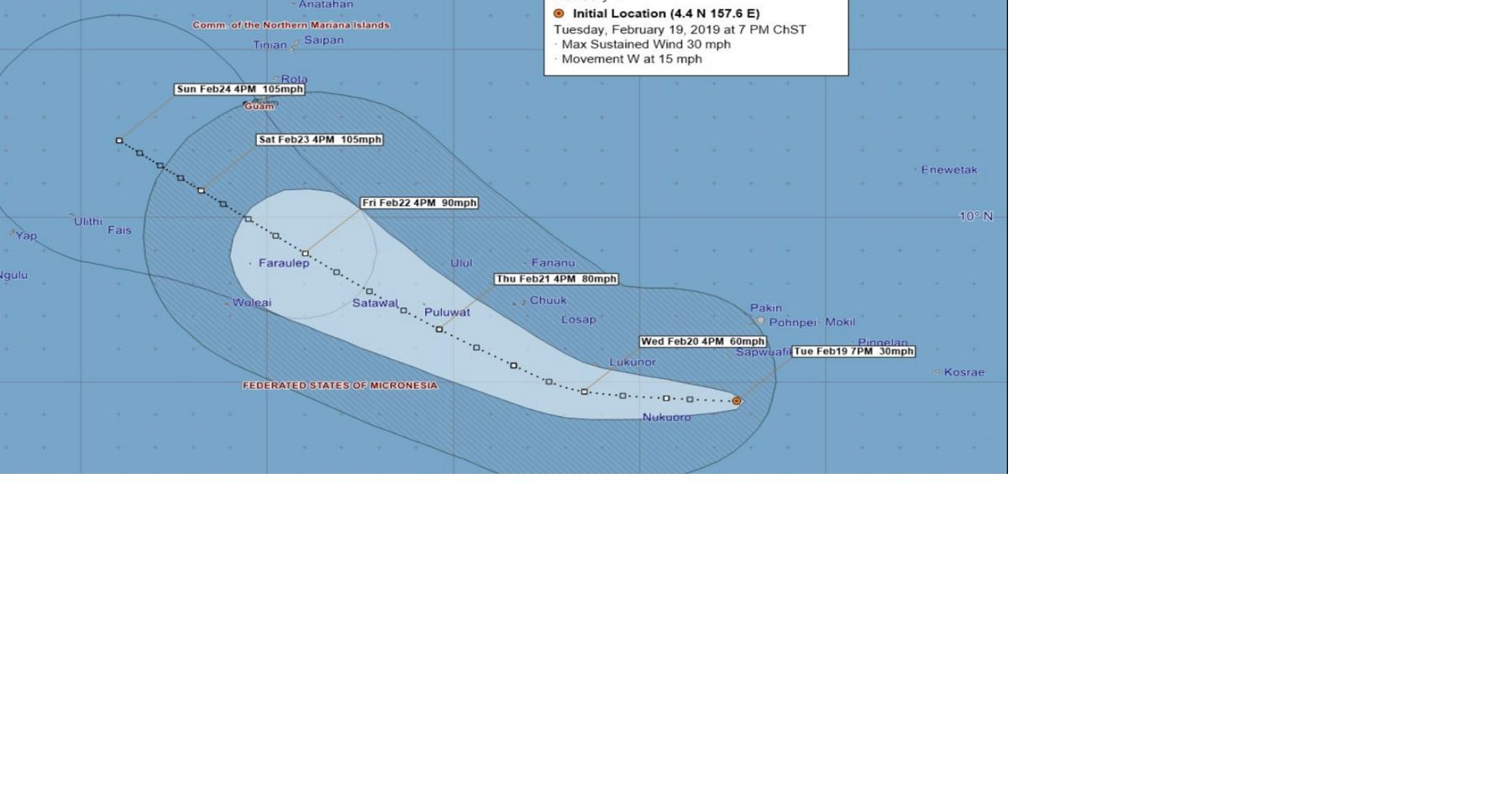 Possible storm could pass south of Guam on Sunday | Local News ...