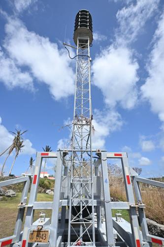 Military drills at Apra Harbor as the island's civilian defenses remain ...