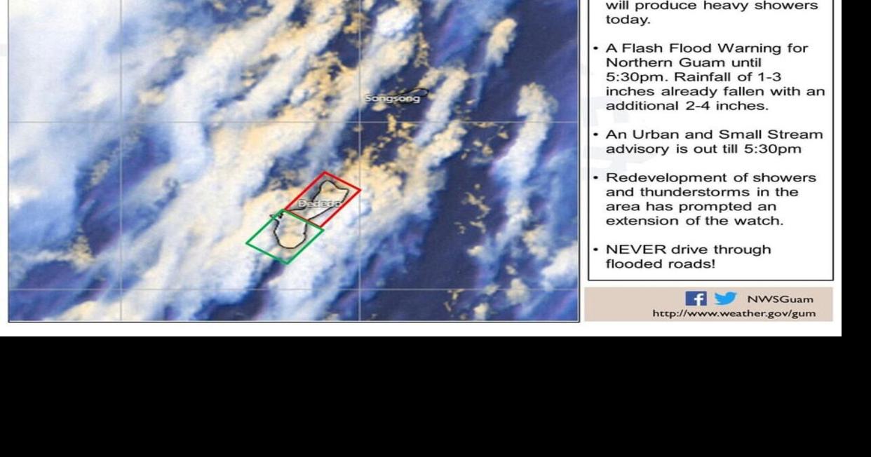 Flood advisory for Guam and the Marianas; heavy rainfall and winds with ...