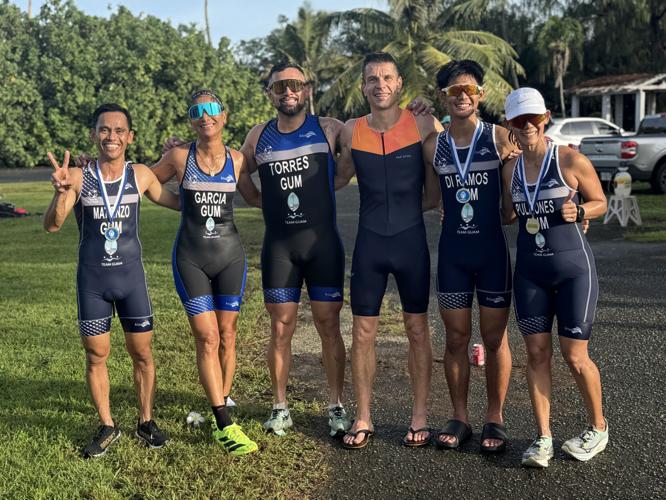 Guam's national team members set the pace in 1st-ever relay triathlon ...