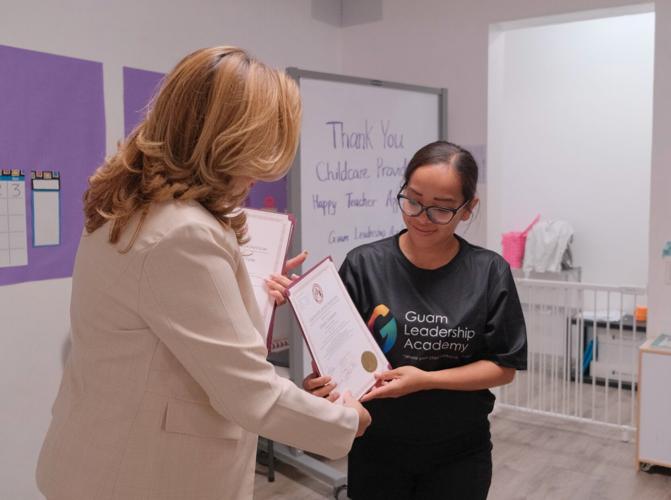 Calvo recognizes Guam Leadership Academy child care providers | Local ...