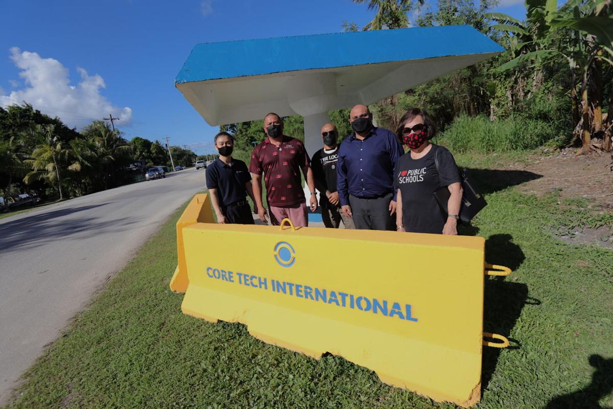 Core Tech donates concrete safety barriers for Agat bus stops | Local ...