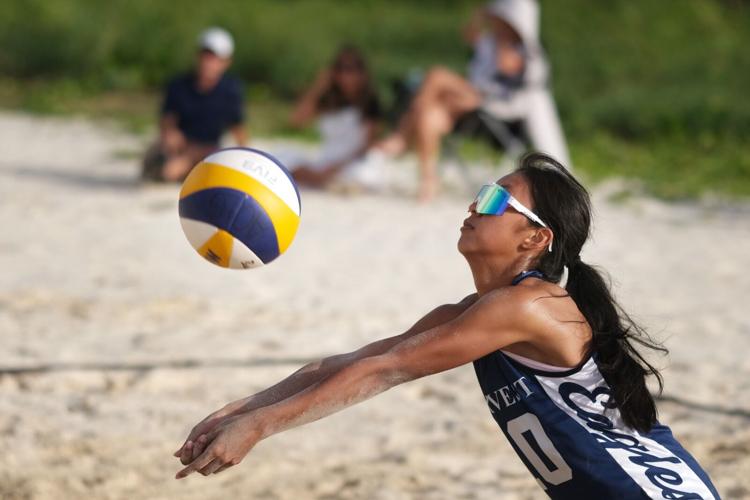 Eagles' young guns clip Cougars in girls beach volleyball championship ...