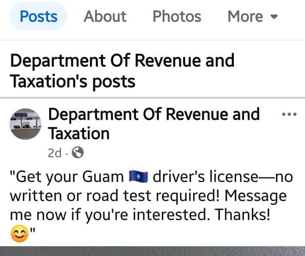 Facebook Driver’s License Scam Resurfaces | Local News | postguam.com