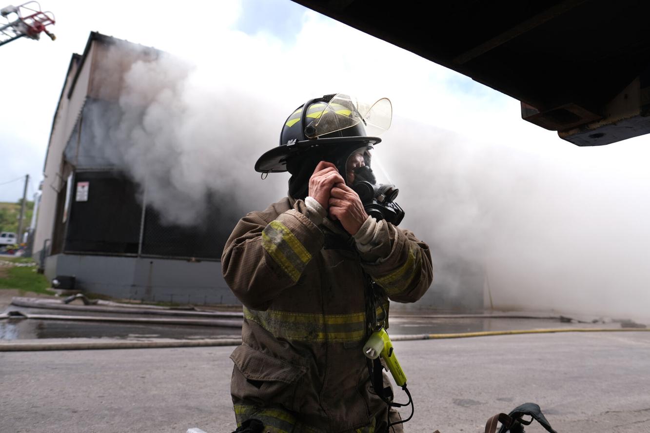 Fire blazed over 15 hours; one firefighter suffers heat exhaustion ...