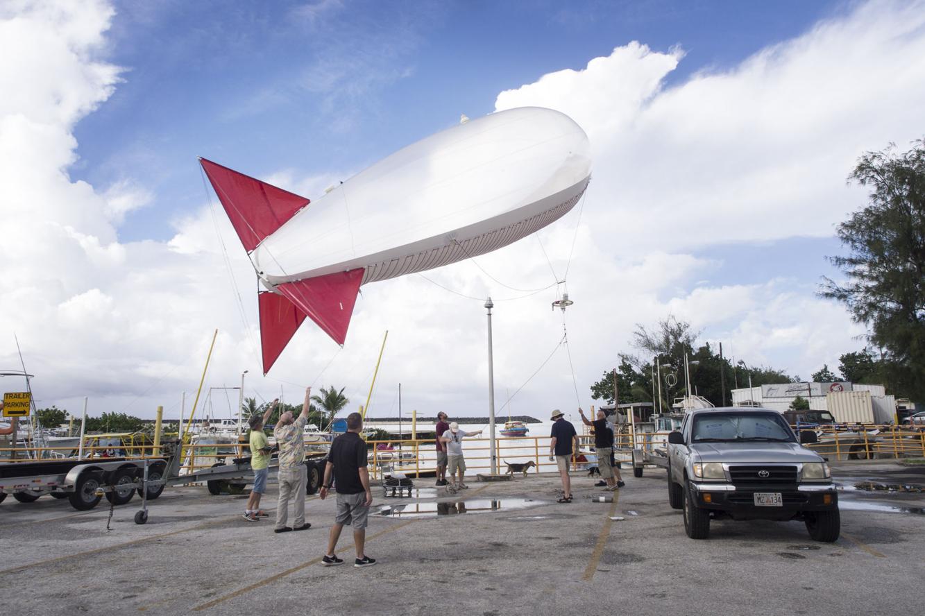 Mini-French blimp takes off from Guam's boat basin | Guam News ...