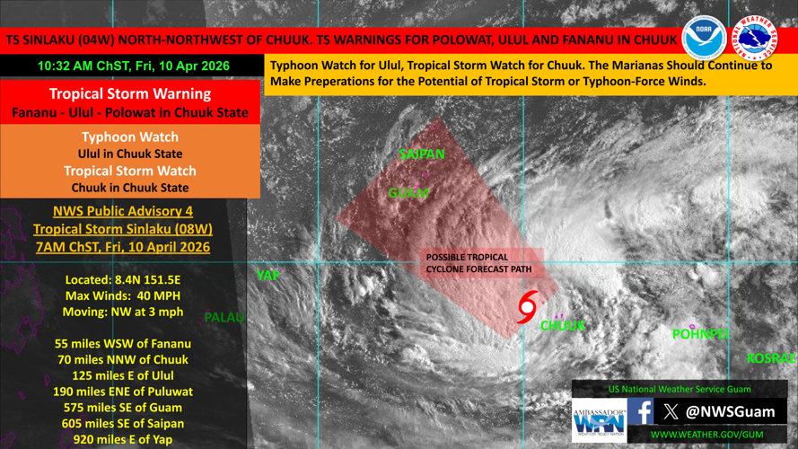 Sinlaku strengthens: Category 3 or 4 typhoon possible near Guam early ...