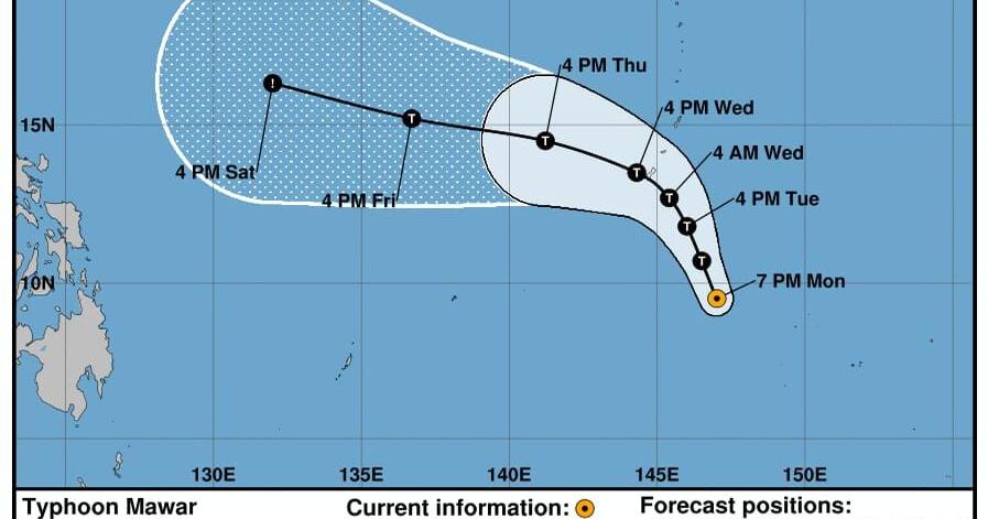 Forecast: Direct hit from Typhoon Mawar possible for Guam | Local News ...