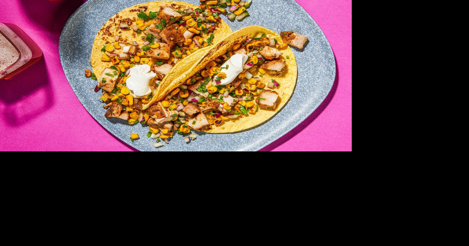 These chicken tacos with charred corn salsa embrace the heat | Food ...