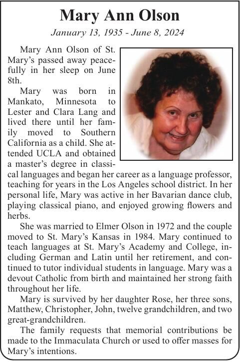 Mary Olson | | pottcotimes.com