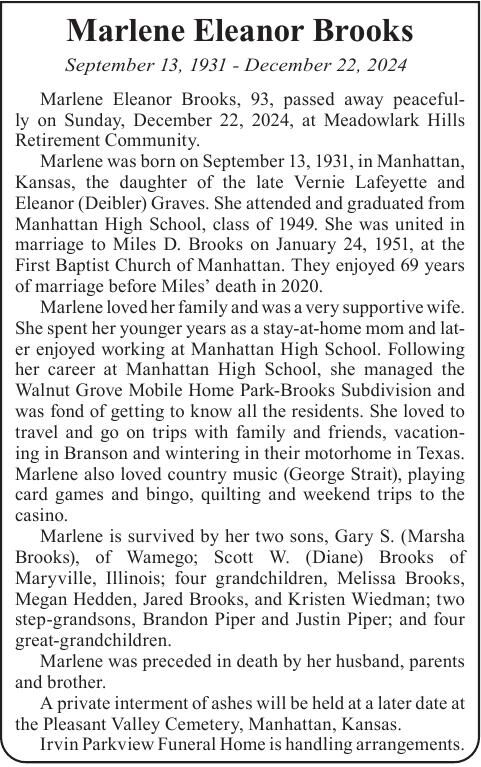 Marlene Brooks | | pottcotimes.com