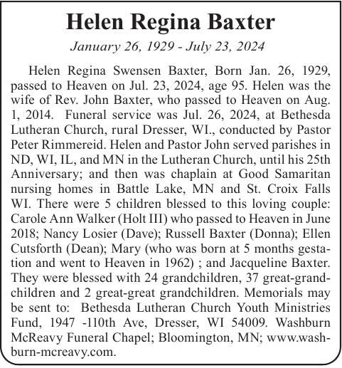 Helen Baxter | | pottcotimes.com