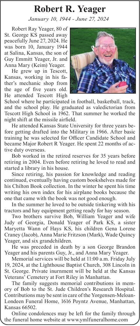 Robert Yeager | | pottcotimes.com