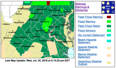 Parts of Prince William, Manassas, Manassas Park under flood warning ...