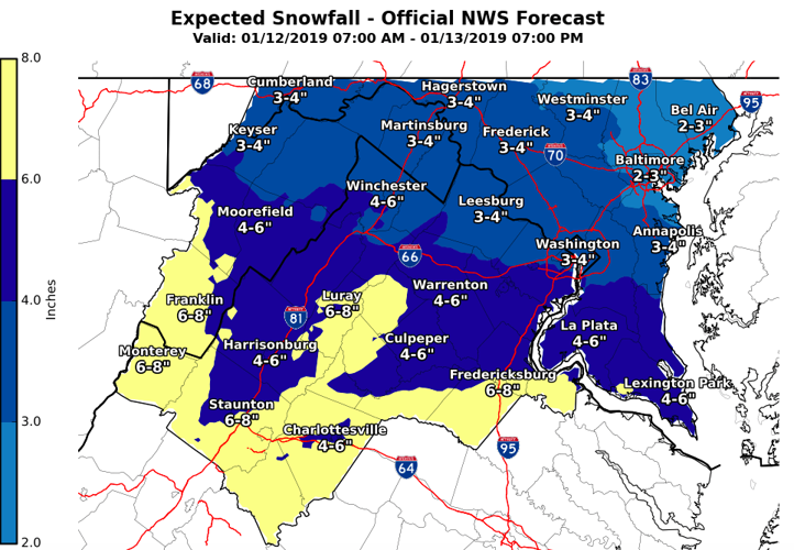 Winter storm warning predicts 3 to 7 inches of snow in Northern ...