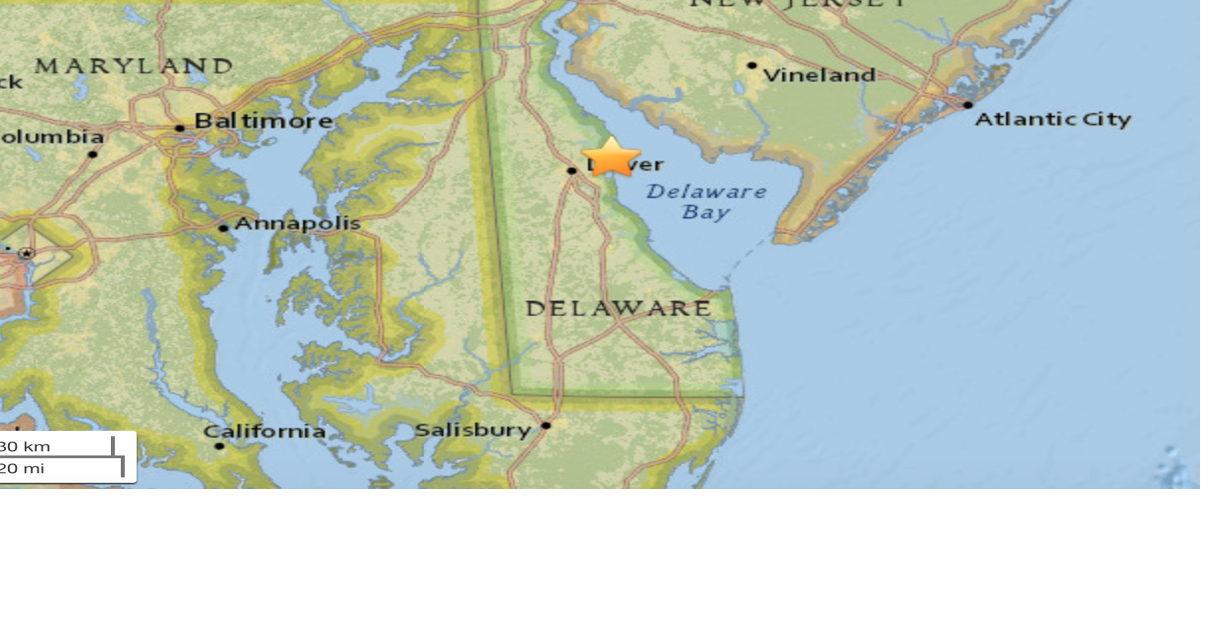 Magnitude 4.1 earthquake strikes Delaware; felt across the East Coast ...