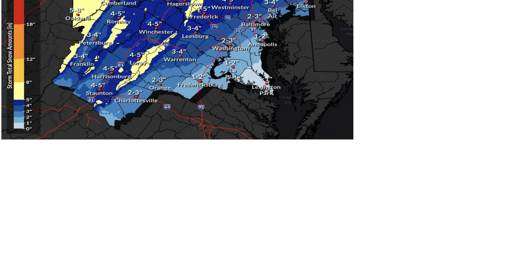 Prince William, Manassas, Manassas Park could see 2 to 4 inches of snow ...
