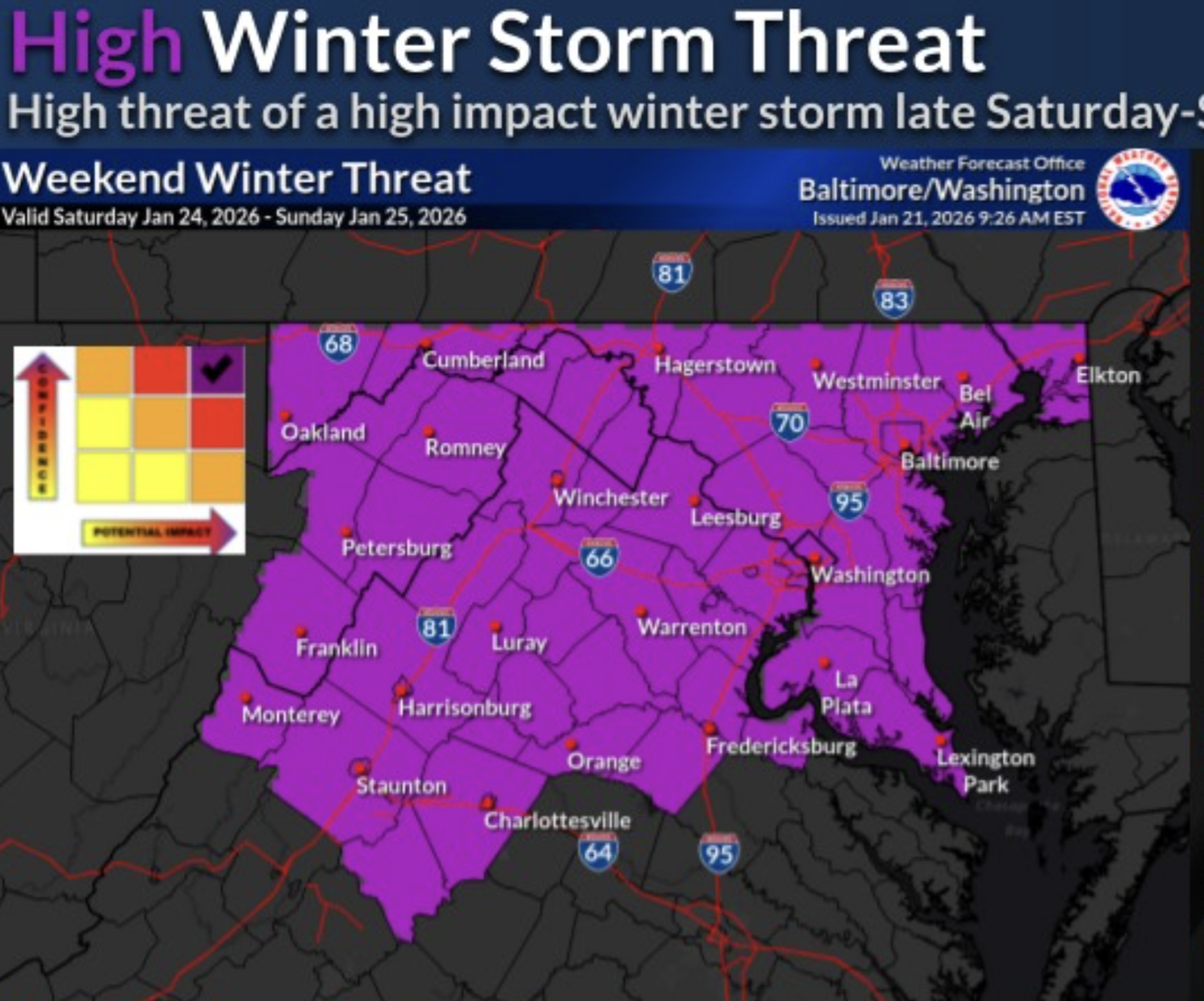 Winter storm forecast to bring snow to Northern Virginia | Localnews ...
