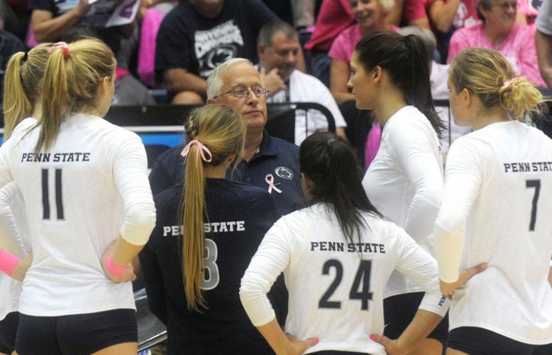 Penn State women’s volleyball pulls off one upset and fights off ...