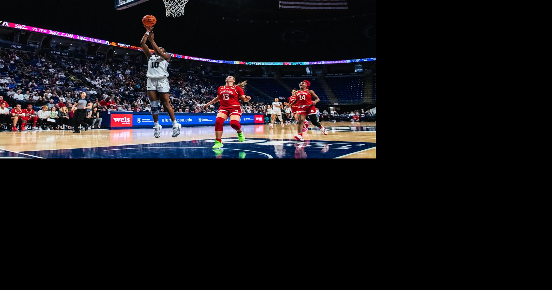 Penn State Women's Basketball vs Maryland: Chanaya Pinto (10) layup ...