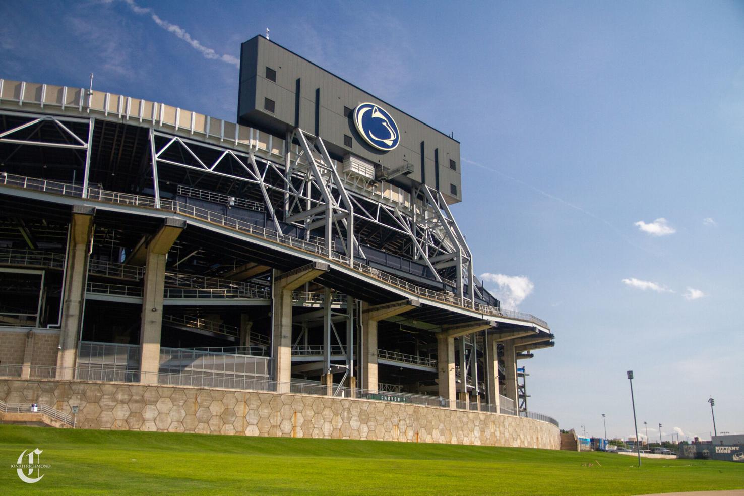 SEE IT: Temporary bleachers, broadcasts booths makes progress in Beaver ...