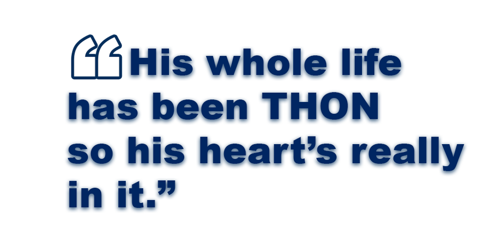 First he was their THON child. Now, Alex Miller is a part of the Phi ...