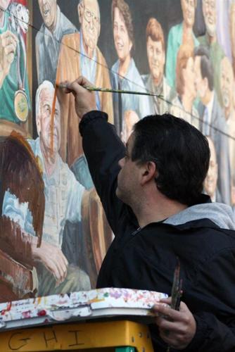 Muralist paints over Sandusky | State College News | psucollegian.com